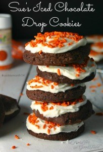 Iced Chocolate Drop Cookies - Life, Love, and Good Food