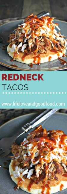 Redneck Tacos {pulled pork + hoecakes} - Life, Love, and Good Food