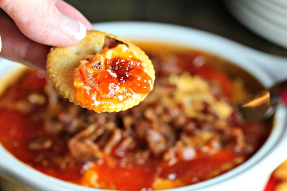 Hot Pepper Jelly Cream Cheese Dip with Bacon - Life, Love, and Good Food