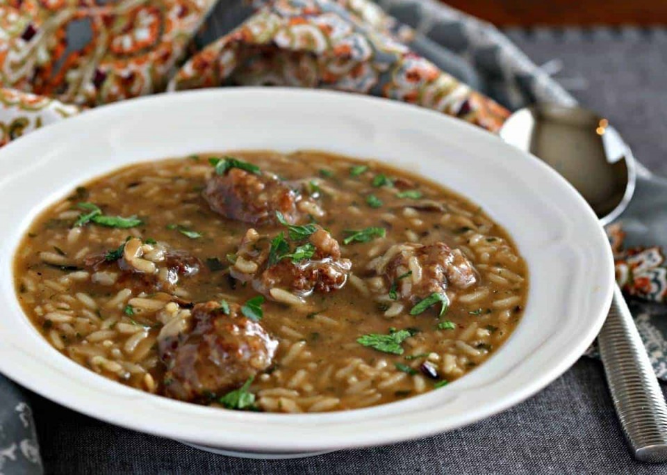 Pork Meatball and Wild Rice Soup - Life, Love, and Good Food