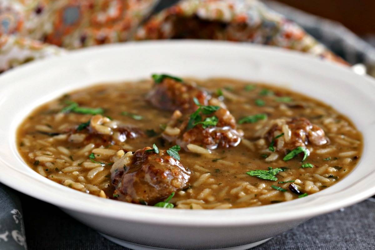 Pork Meatball and Wild Rice Soup - Life, Love, and Good Food