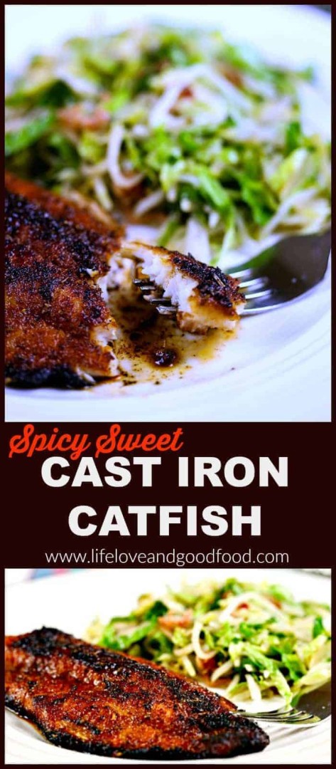 Spicy Sweet Cast Iron Catfish - Life, Love, and Good Food