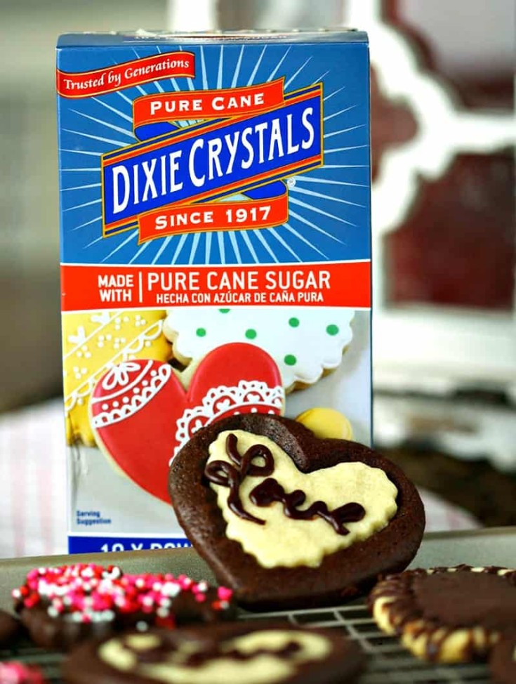Chocolate and Vanilla Sweetheart Cookies - Life, Love, and Good Food