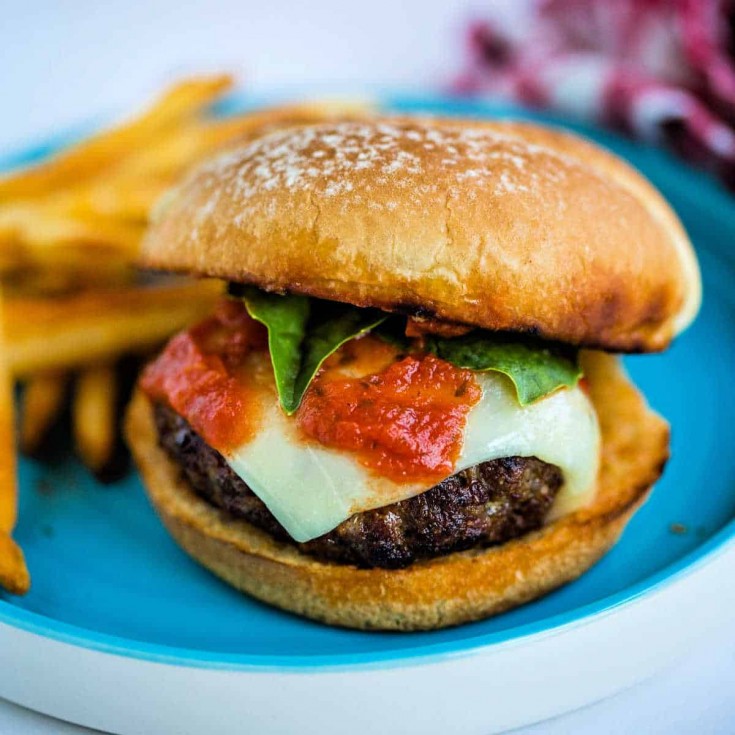 Italian Burgers on Garlic Butter Buns - Life, Love, and Good Food