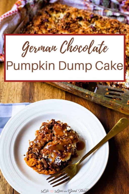 German Chocolate Pumpkin Dump Cake - Life, Love, and Good Food