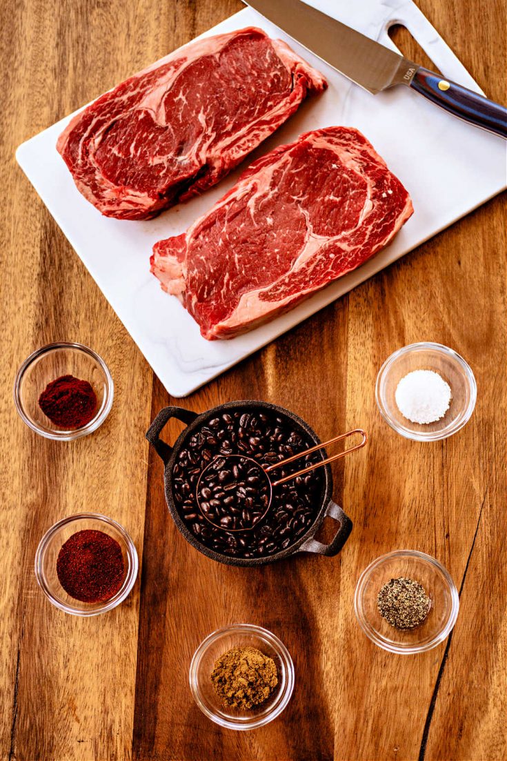 Coffee Rubbed Ribeye Steak - Life, Love, and Good Food