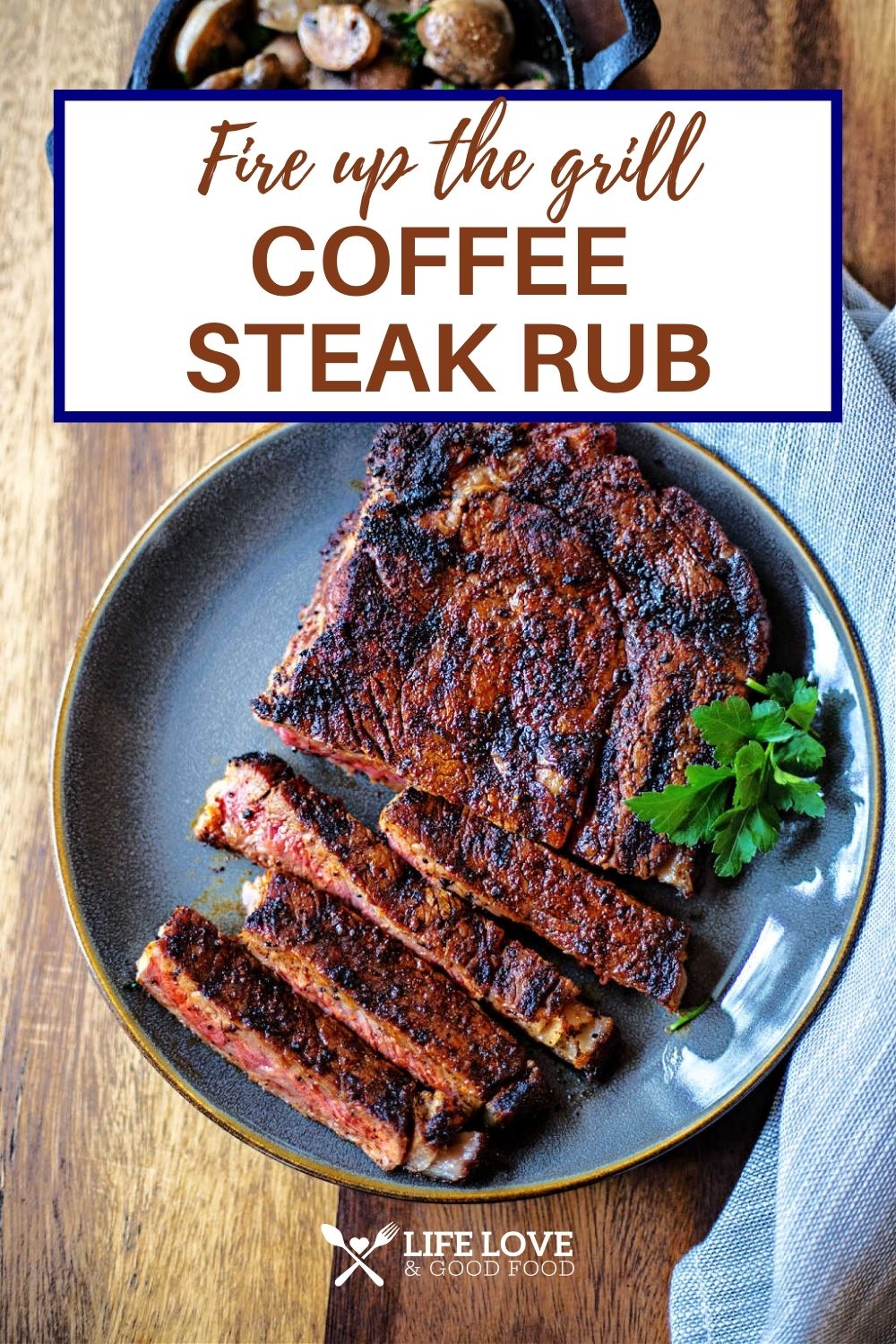 Coffee Rubbed Ribeye Steak - Life, Love, and Good Food