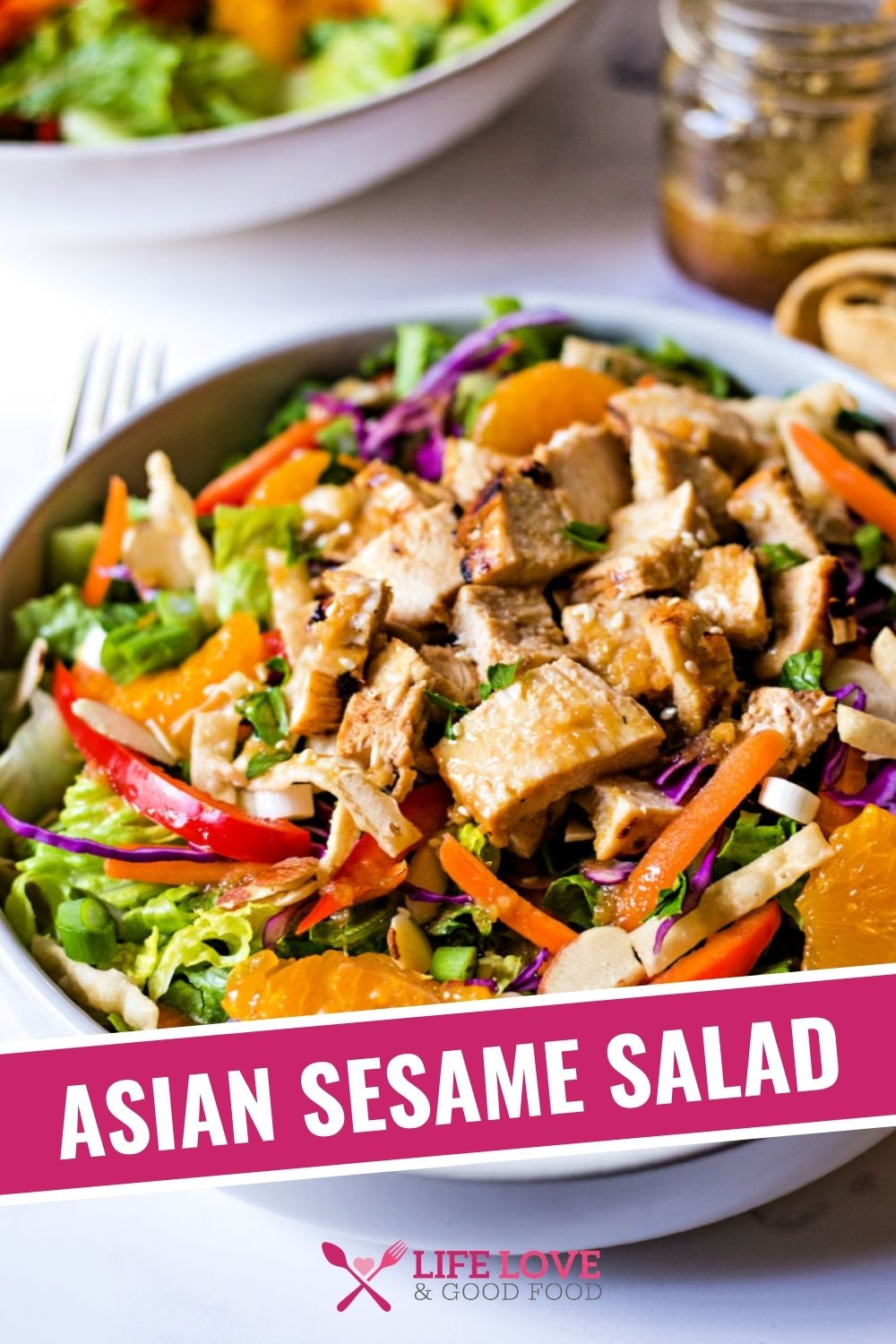 Easy Asian Sesame Salad with Chicken - Life, Love, and Good Food