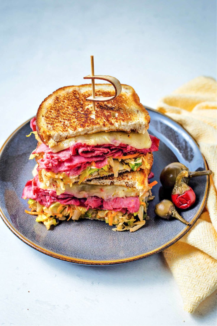 Corned Beef Reuben with Coleslaw - Life, Love, and Good Food