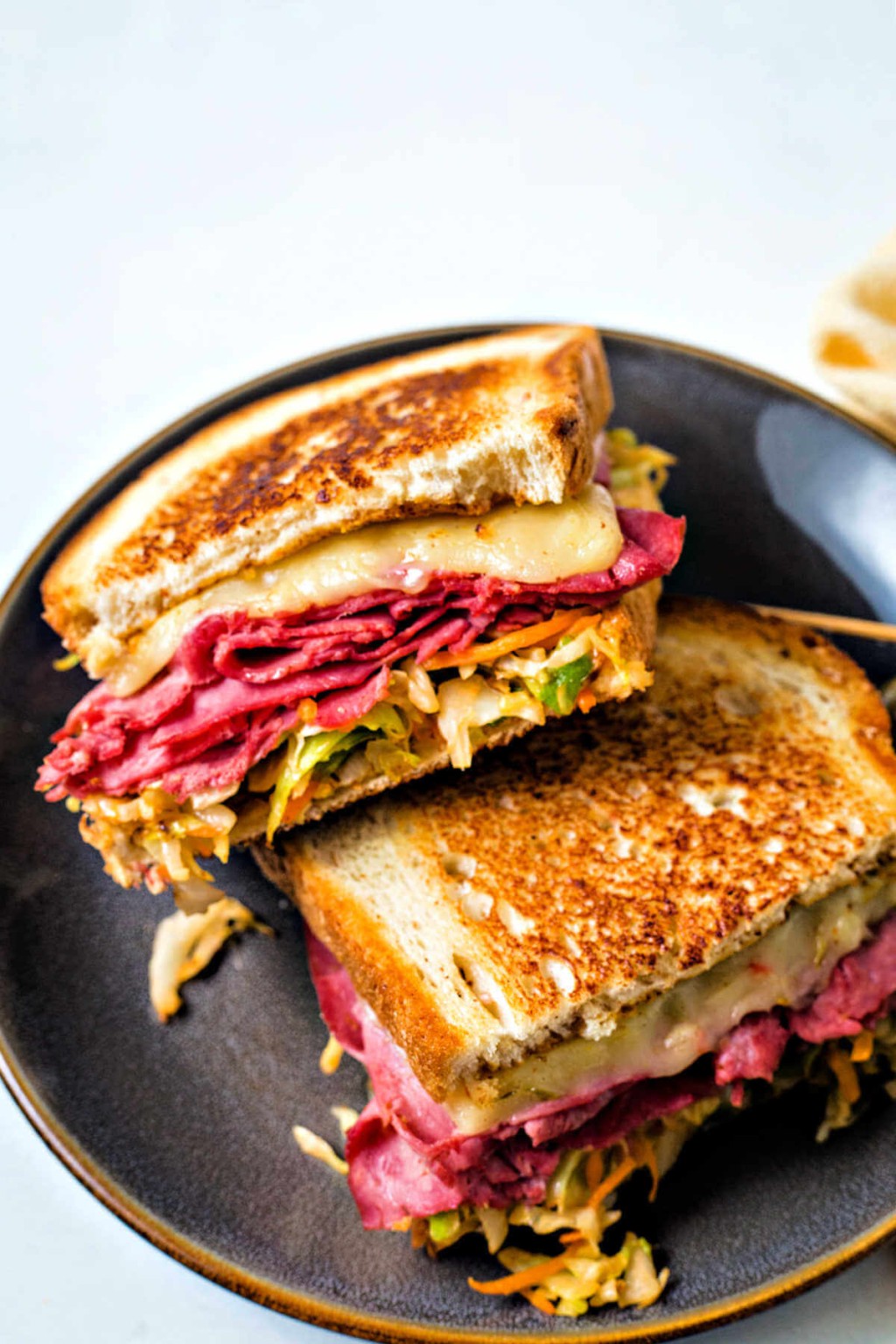 Corned Beef Reuben with Coleslaw - Life, Love, and Good Food