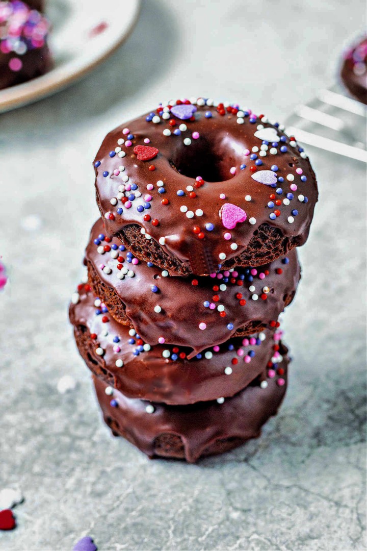 Glazed Chocolate Donut Recipe (Easy Baked Donuts) - Life, Love, and ...