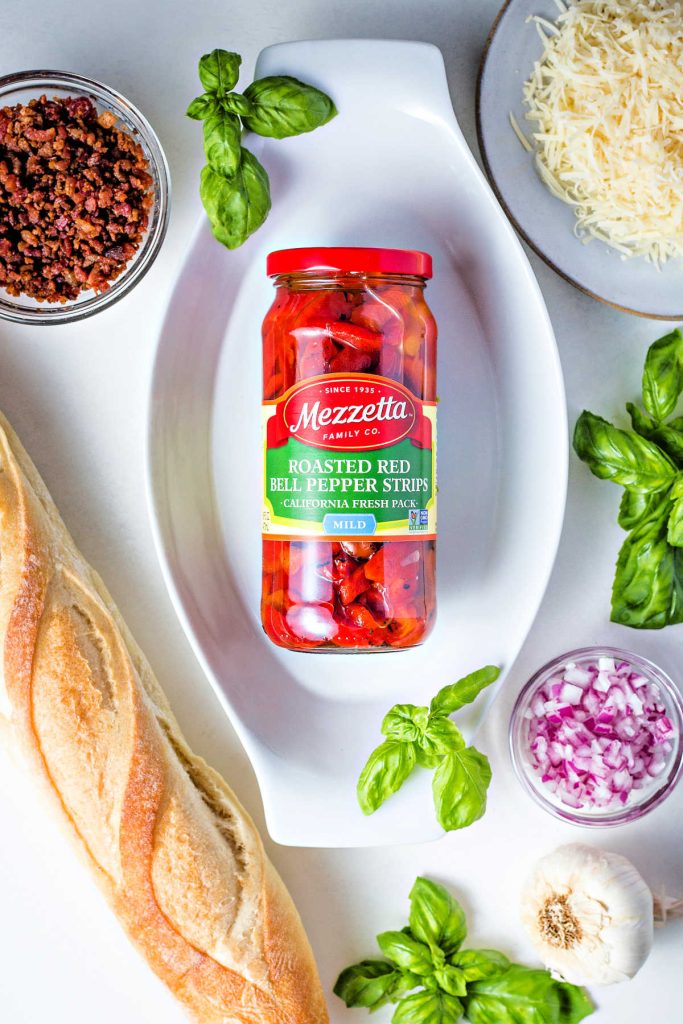 Red Pepper and Bacon Bruschetta - Life, Love, and Good Food
