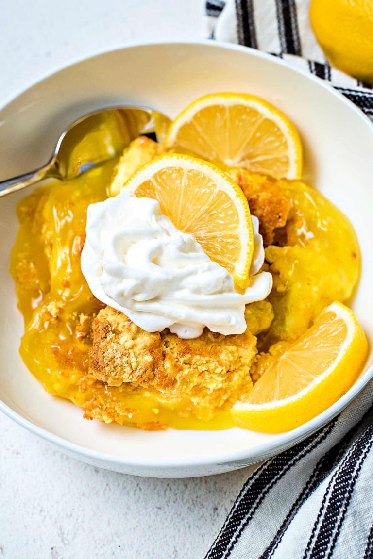 Cream Cheese Lemon Dump Cake (just 4 ingredients!) - Life, Love, and ...