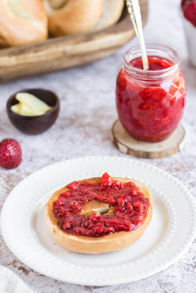 Easy No-Cook Strawberry Freezer Jam (Low Sugar) - Life, Love, and Good Food