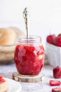 Easy No-Cook Strawberry Freezer Jam (Low Sugar) - Life, Love, and Good Food