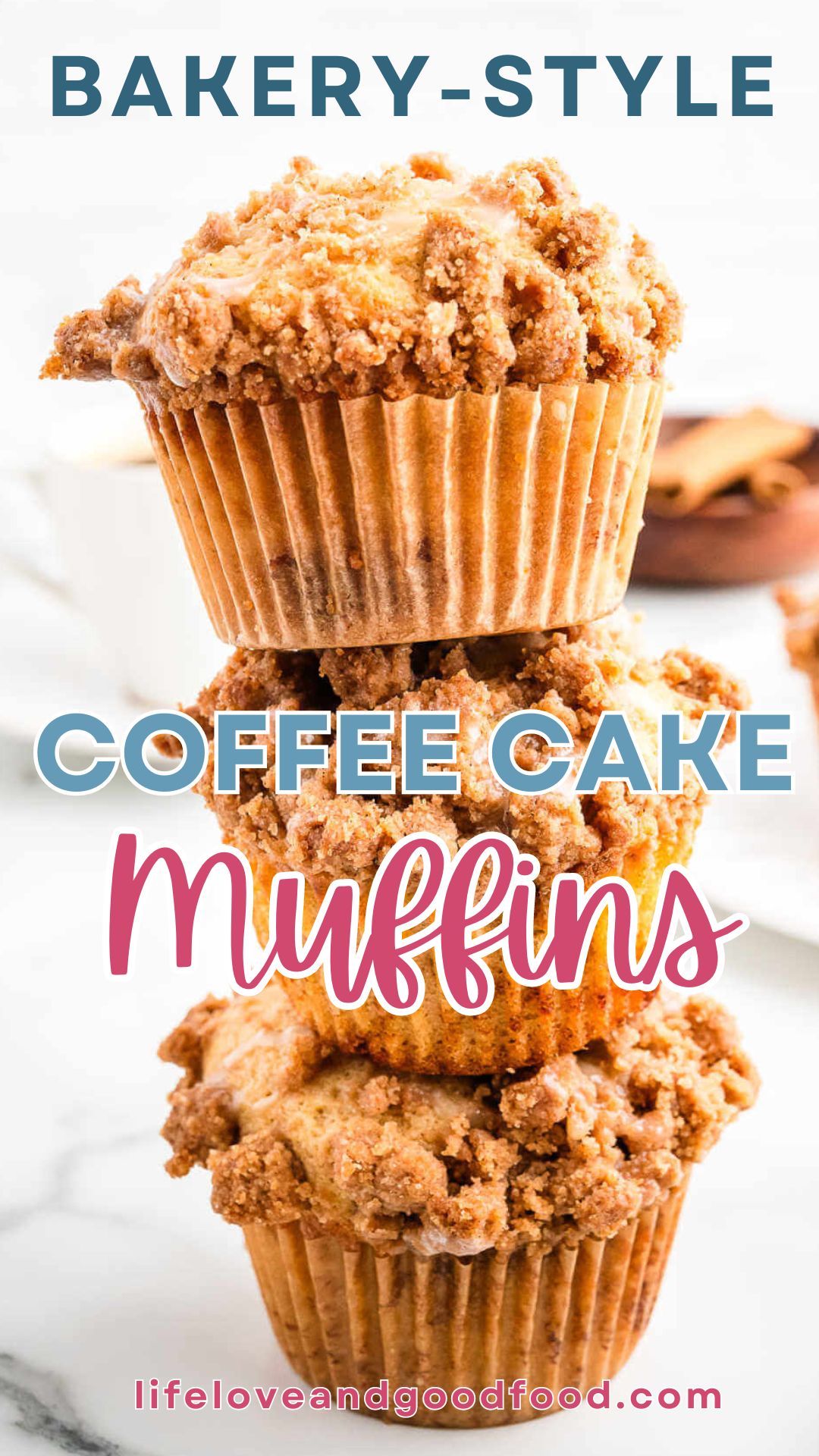 Bakery-Style Coffee Cake Muffins with Streusel Crumble - Life, Love ...