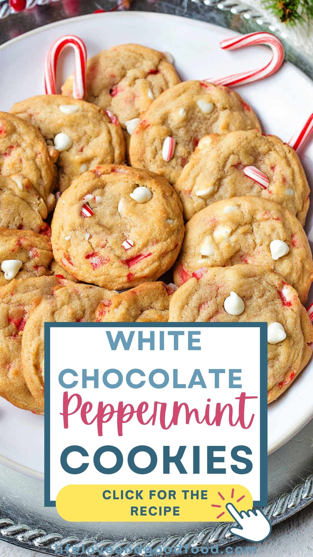 White Chocolate Chip Peppermint Candy Cookies - Life, Love, and Good Food