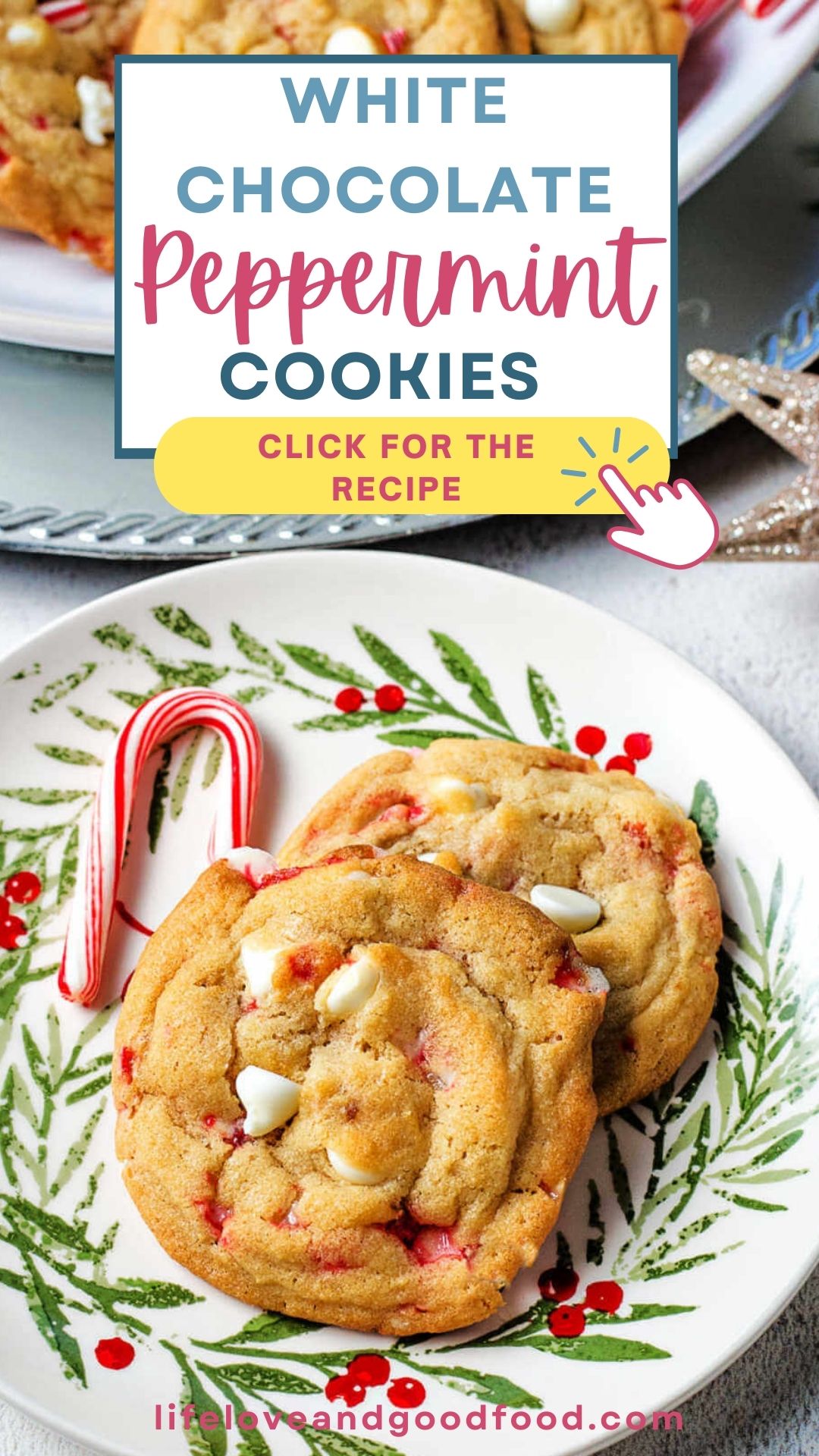 White Chocolate Chip Peppermint Candy Cookies - Life, Love, and Good Food