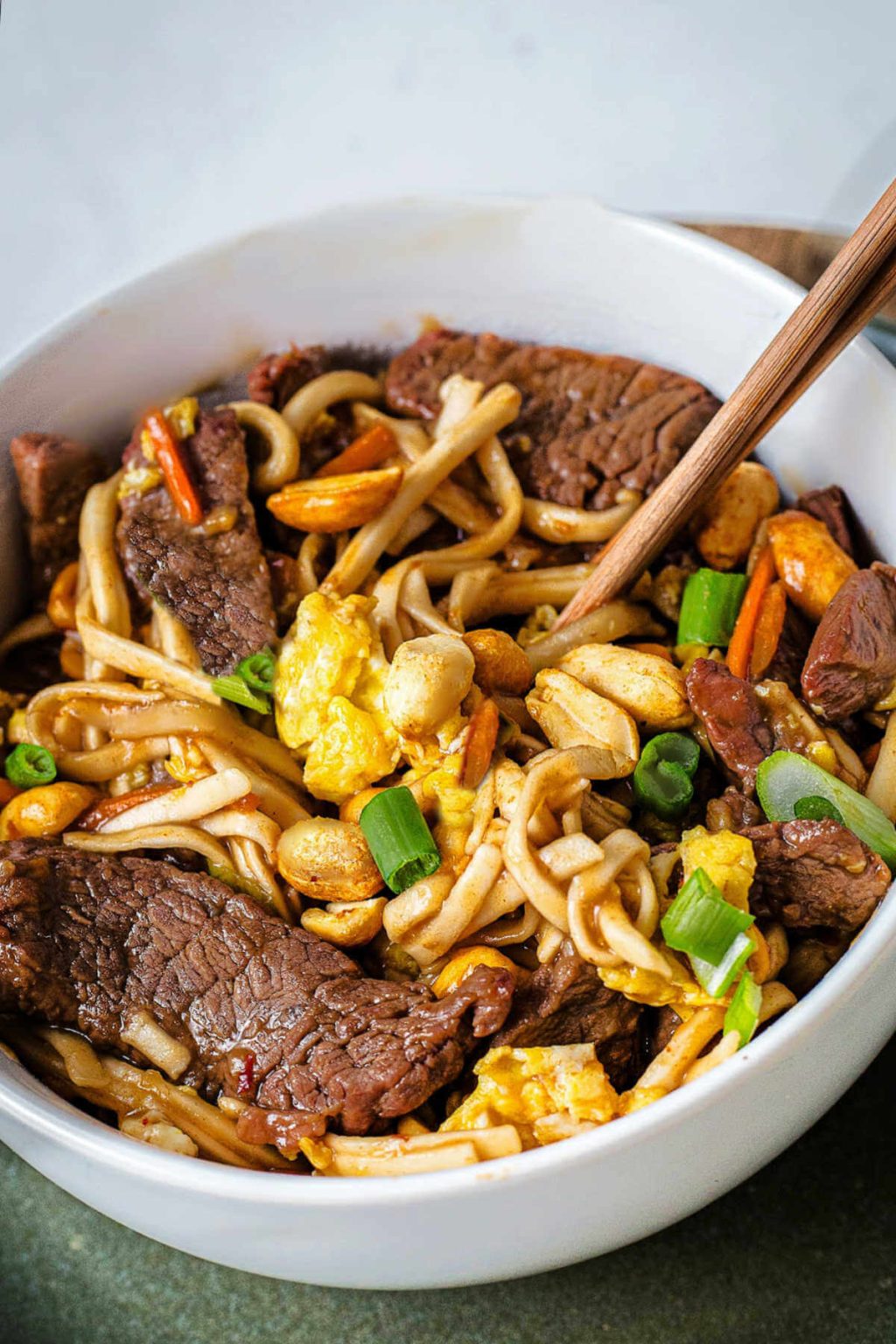 Easy Beef Pad Thai Noodles with Crunchy Peanuts - Life, Love, and Good Food