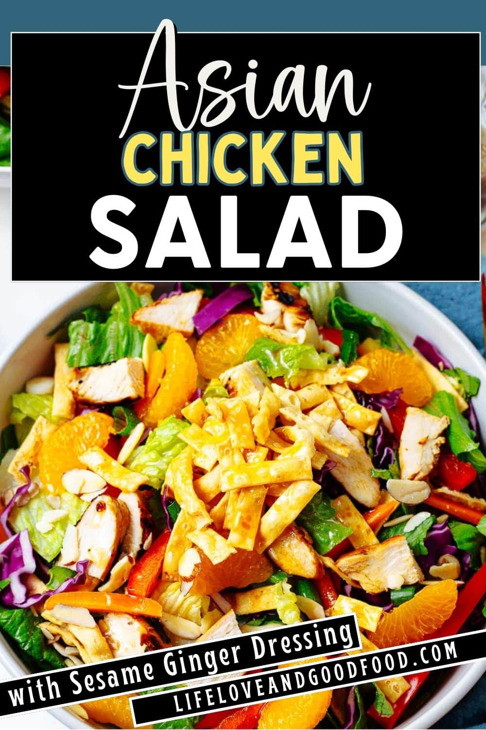Chopped Asian Salad with Sesame Ginger Vinaigrette - Life, Love, and ...