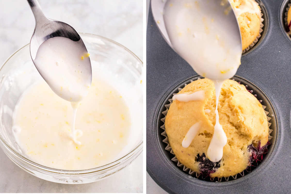 Glazed Lemon Blueberry Muffins Recipe - Life, Love, and Good Food