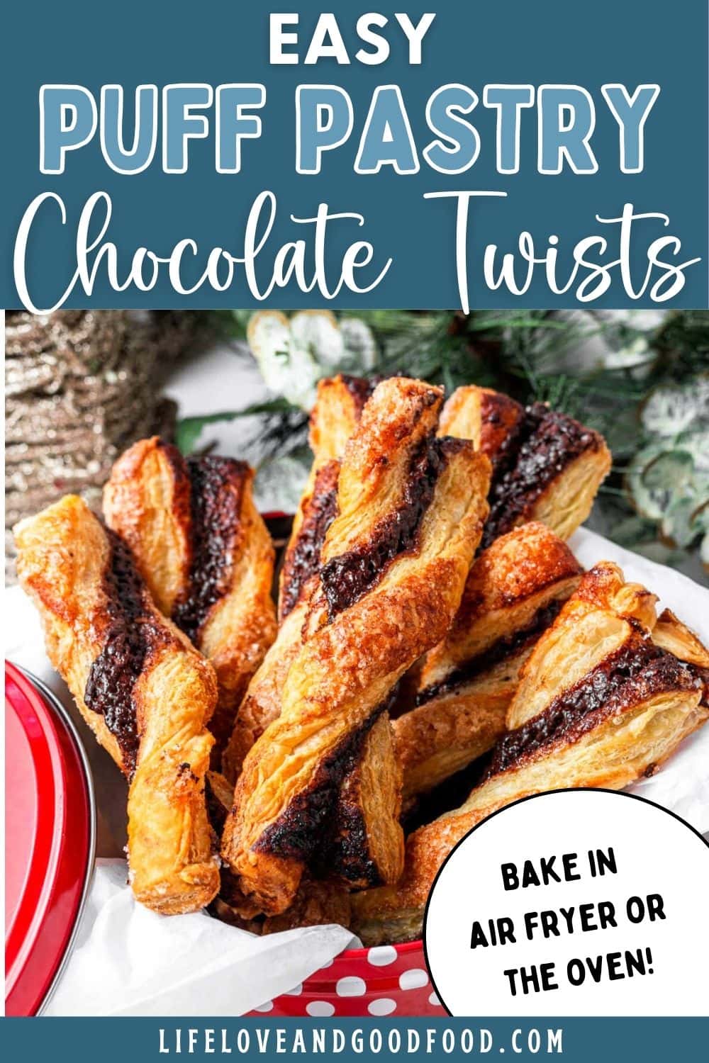 Puff Pastry Chocolate Twists (Oven or Air Fryer) - Life, Love, and Good ...