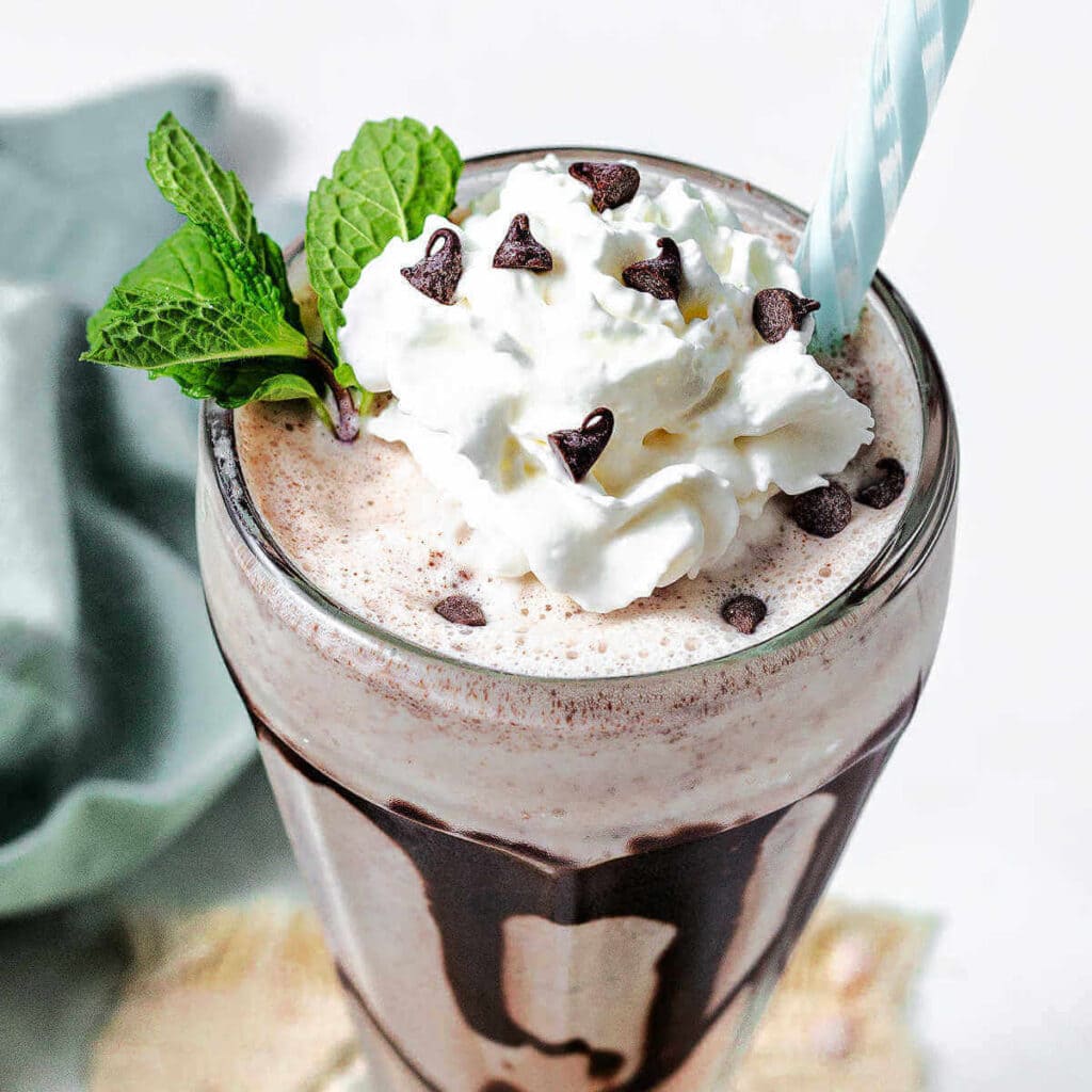 Mint Chocolate Chip Milkshake - Life, Love, and Good Food