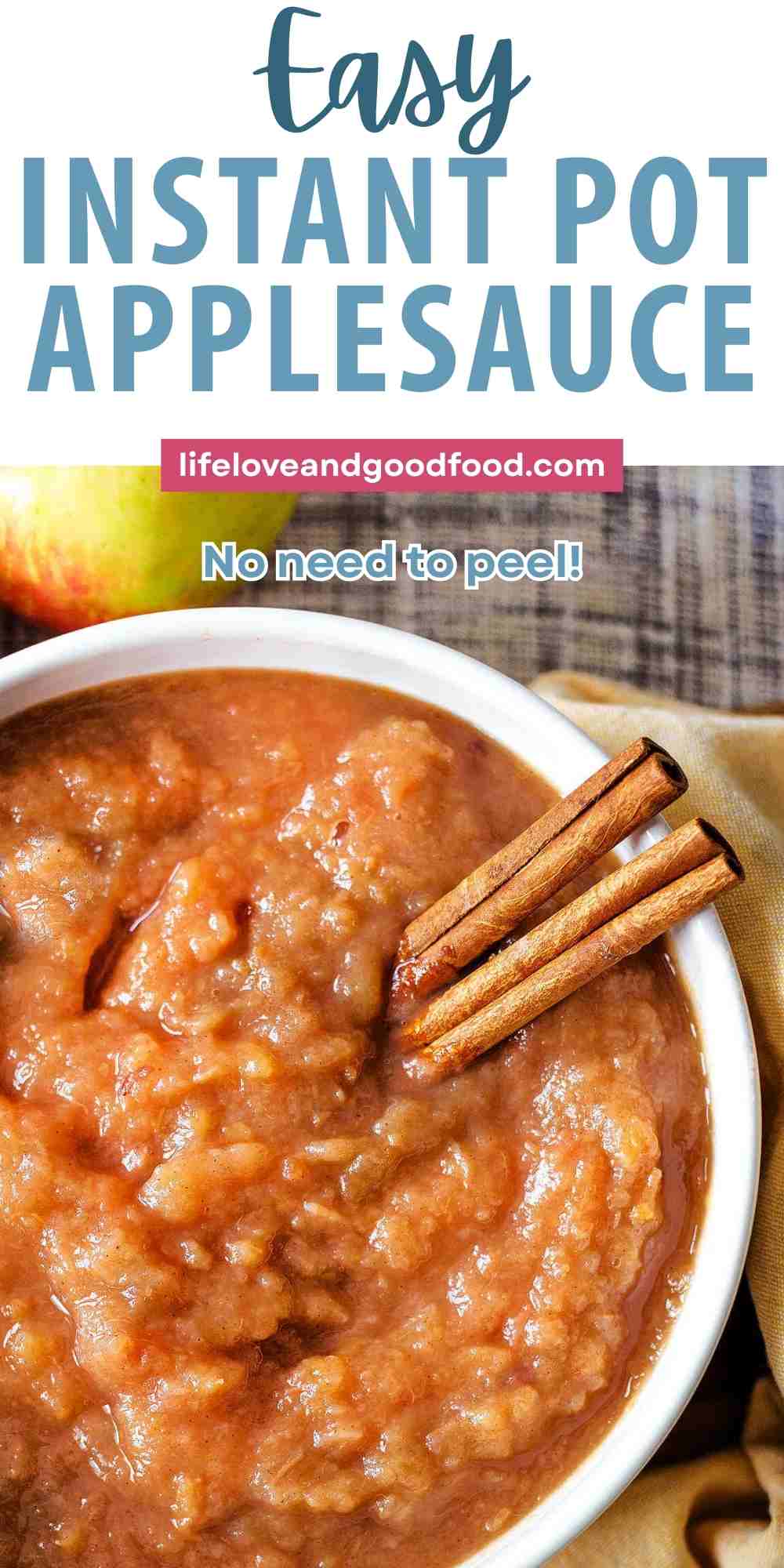 Easy Instant Pot Applesauce With Skins - Life, Love, and Good Food